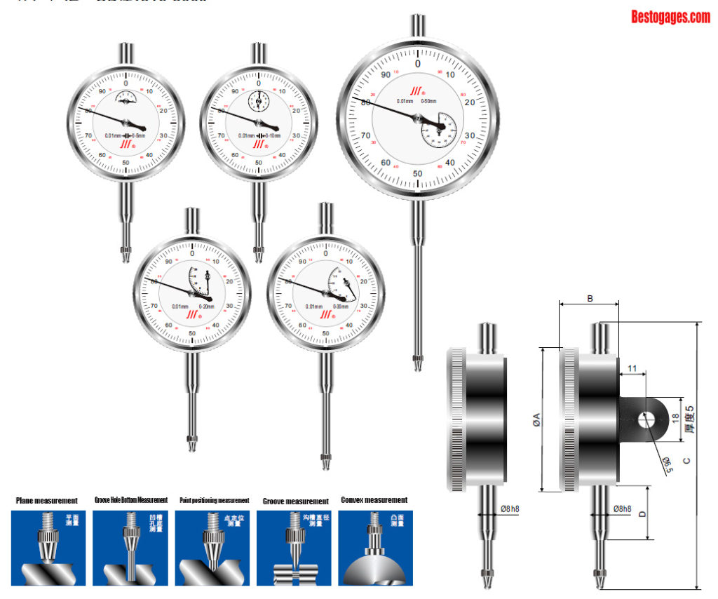 Dial indicator * 5-50mm - Bestogages