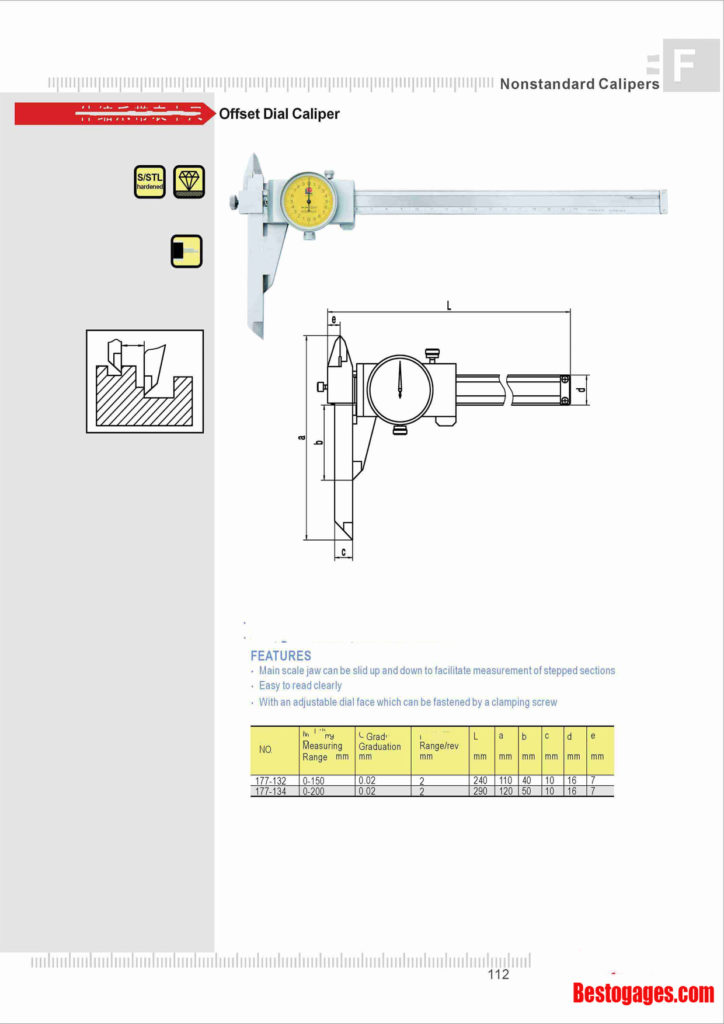 Offset Dial Caliper - Bestogages